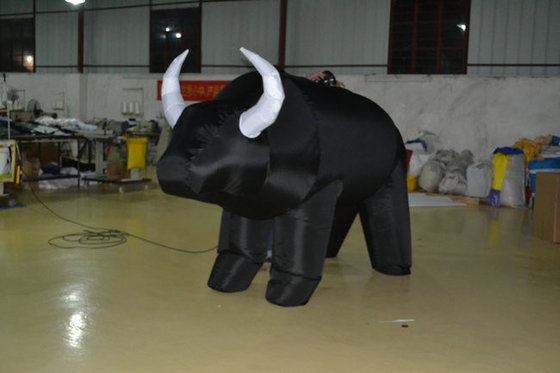 Attractive Custom Inflatable Products , Black Animal Large Inflatable Cow
