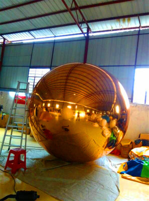 Inflatable Golden Mirror Ball , Decorative Inflatable Advertising Ball