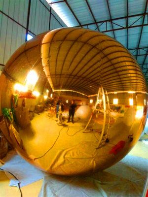 Inflatable Golden Mirror Ball , Decorative Inflatable Advertising Ball
