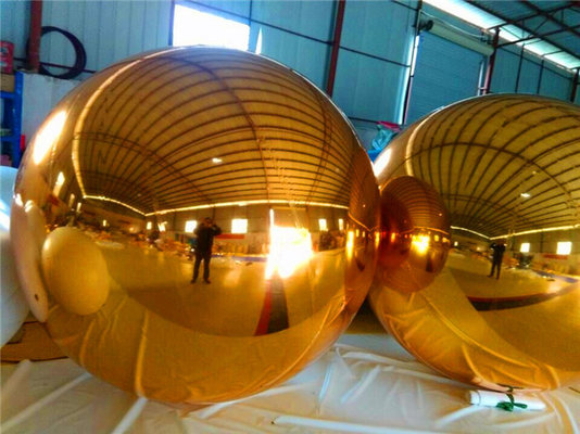 Inflatable Golden Mirror Ball , Decorative Inflatable Advertising Ball