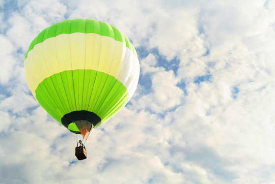 Sightseeing Trip Inflatable Hot Air Balloon Travel Custom Water Droplets Shape