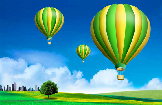 Sightseeing Trip Inflatable Hot Air Balloon Travel Custom Water Droplets Shape
