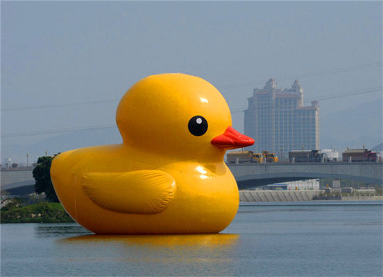 Inflatable Floating Yellow Rubber Duck Air Tight For Special Event