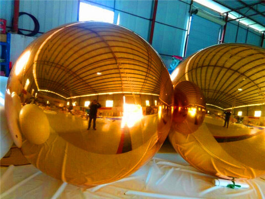 Commercial Inflatable Helium Balloons Fireproof 0.3mm Mirror Cloth Ball