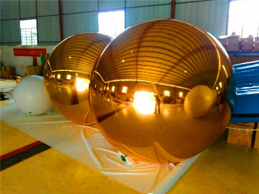 Commercial Inflatable Helium Balloons Fireproof 0.3mm Mirror Cloth Ball