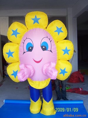 Festivals Decorative Inflatable Flowers Fireproof Customized High Tension