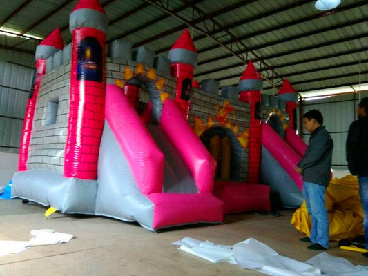 Children Inflatable Bouncy Castle Huge PVC Tarpaulin Reinforced Seams