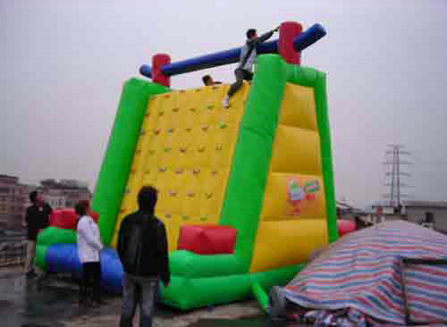 Sporting Inflatable Rock Climbing Wall Huge Colorful Lead Free For Adults