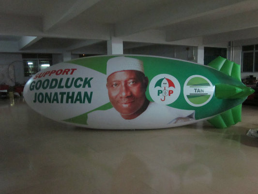 Unique Advertising Inflatable Airship Fireproof For Election Campaigns