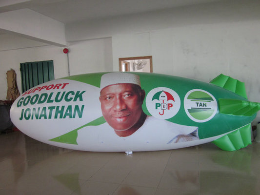 Unique Advertising Inflatable Airship Fireproof For Election Campaigns