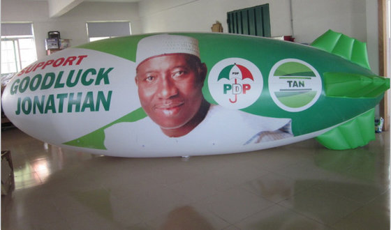 Unique Advertising Inflatable Airship Fireproof For Election Campaigns