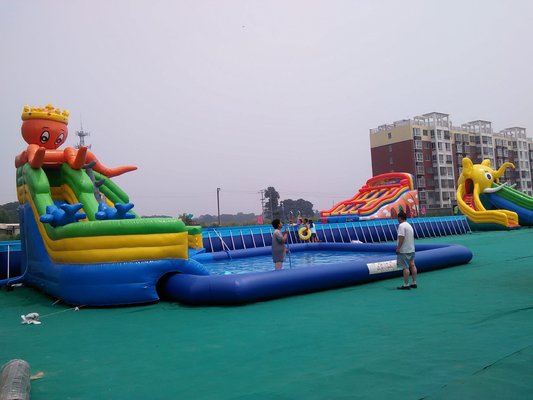 Large Inflatable Water Pool , Round / Square Inflatable Water Swimming Pool