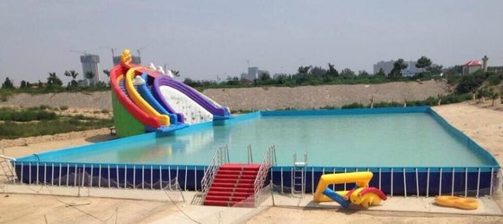 Large Inflatable Water Pool , Round / Square Inflatable Water Swimming Pool