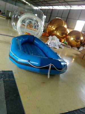 Blue 0.9mm PVC Tarpaulin Inflatable Water Toys For Adult , Walking Shoes