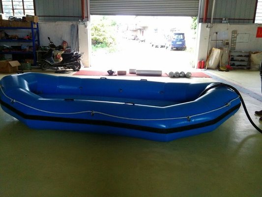 Blue 0.9mm PVC Tarpaulin Inflatable Water Toys For Adult , Walking Shoes