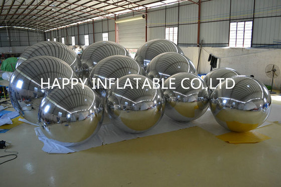 Mirror Cloth Inflatable Advertising Balloon Fashion Big Double Round Ball