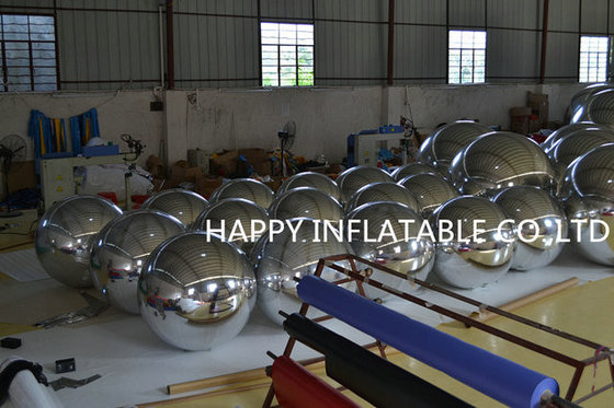 Mirror Cloth Inflatable Advertising Balloon Fashion Big Double Round Ball