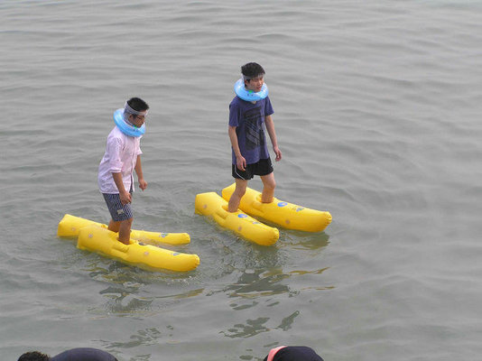 PVC Tarpaulin Funny Inflatable Water Games Inflatable Water Working Shoes