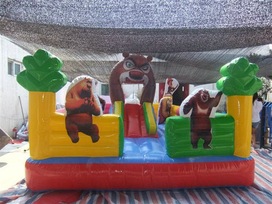 Unique Fireproof Inflatable Entrance Tunnel , Kindergardon Inflatable Sprot Game Castle