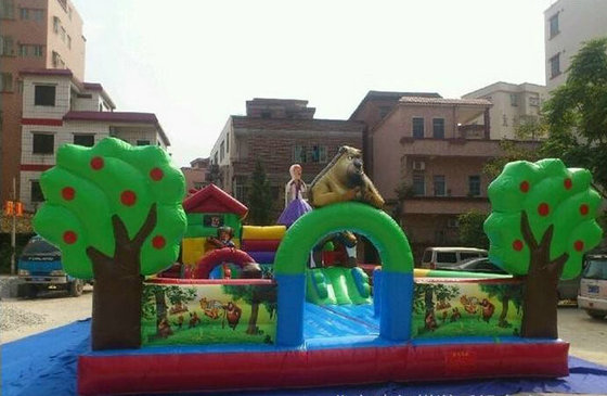 Unique Fireproof Inflatable Entrance Tunnel , Kindergardon Inflatable Sprot Game Castle