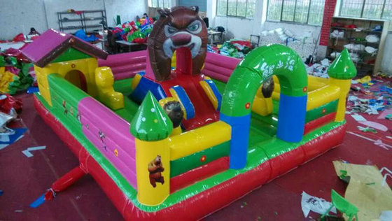 Unique Fireproof Inflatable Entrance Tunnel , Kindergardon Inflatable Sprot Game Castle