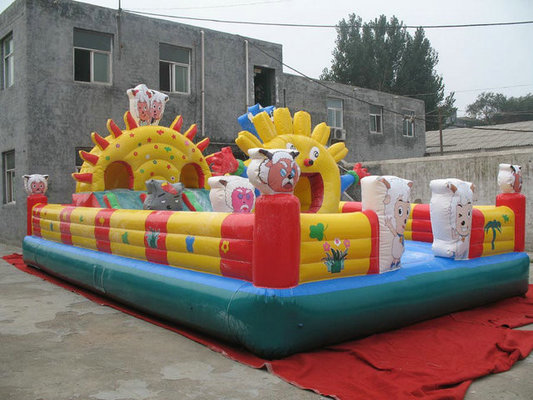 Kids Funny Inflatable Toy Sports Games Cartoon Castles With PVC Fireproof
