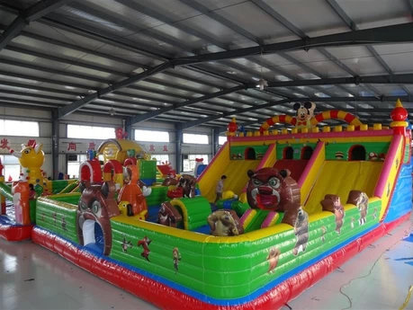 Outdoor Inflatable Sport Games Castle / Amusement Park Inflatable Obstacle Course