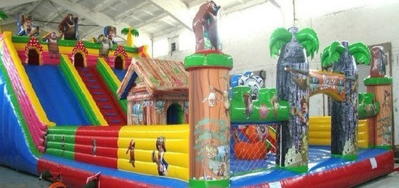 Outdoor Inflatable Sport Games Castle / Amusement Park Inflatable Obstacle Course