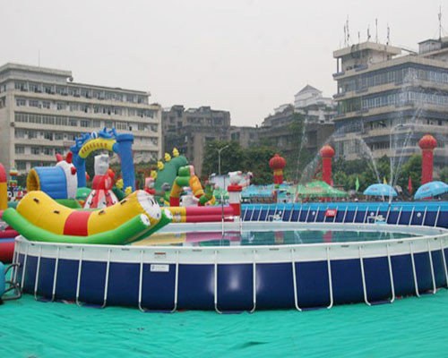 Large Printing Logo PVC Tarpaulin Inflatable Family Pool For Family Exercise