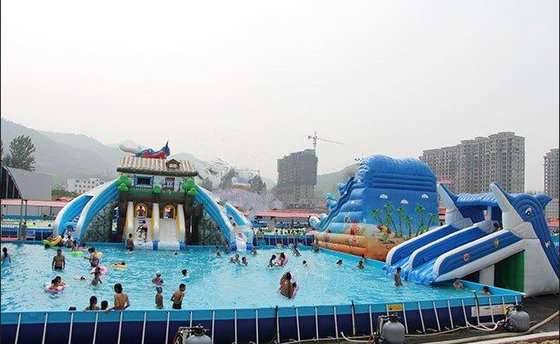 Large Printing Logo PVC Tarpaulin Inflatable Family Pool For Family Exercise