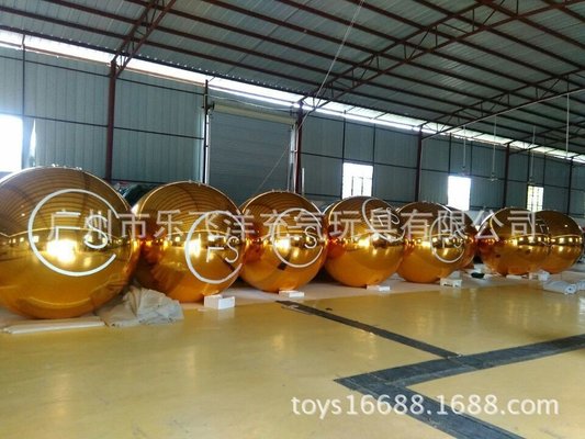 Party Stage Decoration Inflatable Mirror Ball Fashion Show 2m Gold Glitter Balls