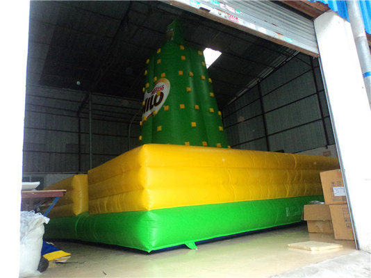Green Home Climbing Wall , PVC Tarpaulin Rock Climbing Wall For Kids