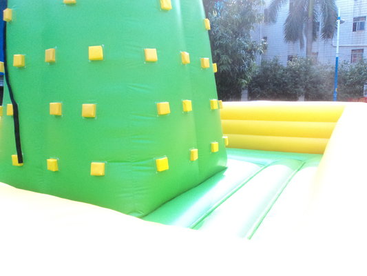 Green Home Climbing Wall , PVC Tarpaulin Rock Climbing Wall For Kids