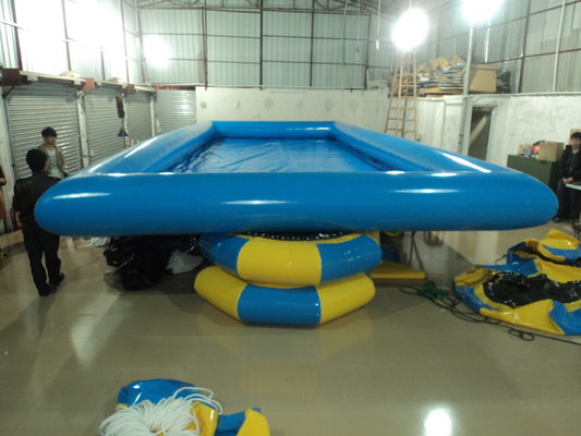 0.9mm pvc Inflatable Water Toys , Inflatable Swimming Pool For Family / Amusement Park