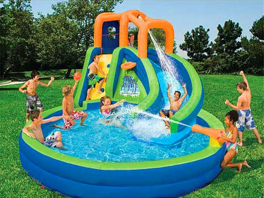 Outdoor Popular Inflatable Pool With Slide Inflatable Water Sport Toys