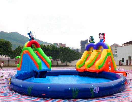 Outdoor Popular Inflatable Pool With Slide Inflatable Water Sport Toys