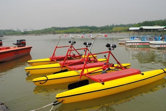 Sightseeing PVC Inflatable Water Bike Cycle Entertainment Equipment