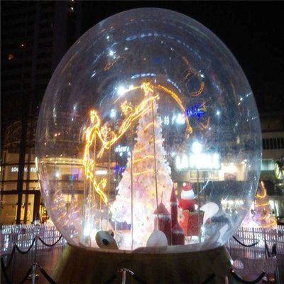 Giant Christmas Clear Inflatable Snowball, 4M PVC Transparent Ball Inflatable
