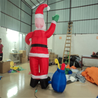 Customized Lovely Inflatable Santa Claus , inflatable cartoon characters