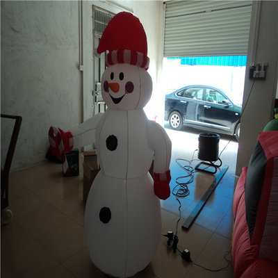 PVC Big Inflatable Christmas Snowman Customized For Decoration