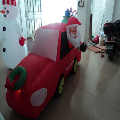 PVC Big Inflatable Christmas Snowman Customized For Decoration