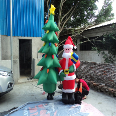 PVC Big Inflatable Christmas Snowman Customized For Decoration