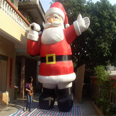 Customized Inflatable Santa Claus , Inflatable Advertising Products Logo printed