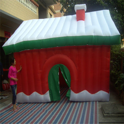 Customized Inflatable Santa Claus , Inflatable Advertising Products Logo printed