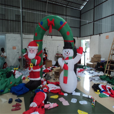 PVC Tarpaulin Christmas Decoration inflatable advertising man / Santa Claus / Deer