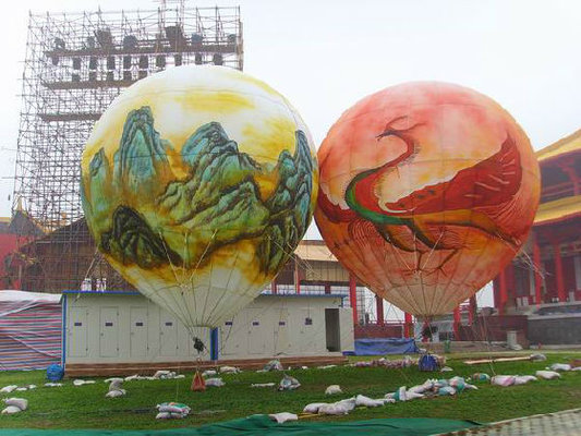 Manned Helium Tethered Inflatable Advertising Balloons / Large helium balloons for advertising