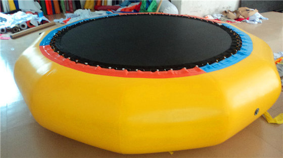 Yellow PVC Tarpaulin Inflatable Trampoline 2.5m Inflatable Water Toys
