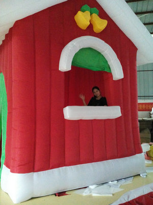 Oxford Cloth Inflatable Christmas Products Continuously House custom printed
