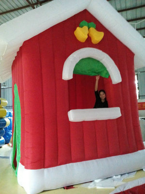 Oxford Cloth Inflatable Christmas Products Continuously House custom printed