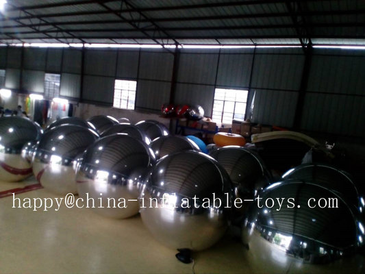 Popular Sliver Inflatable Mirror Ball Party USE , Double quadruple stitches